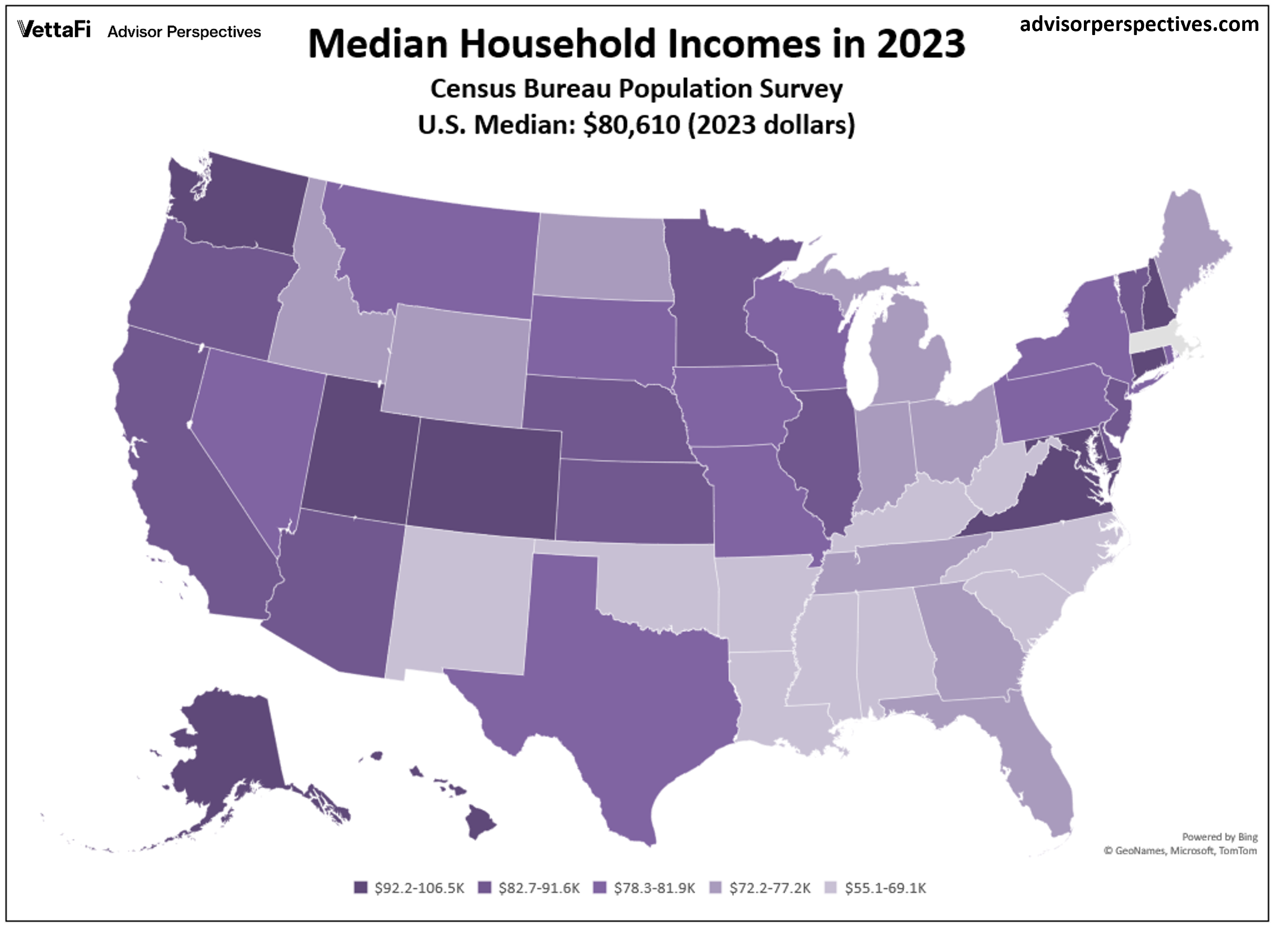Median Household Income by State: 2023 Update - dshort - Advisor ...